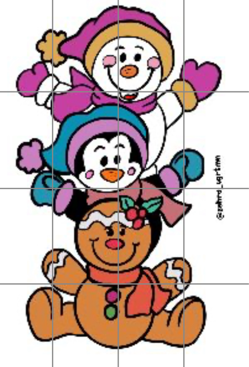 16 A4 Kardan Adam Penguen Kurabiye Adam RENKLİ